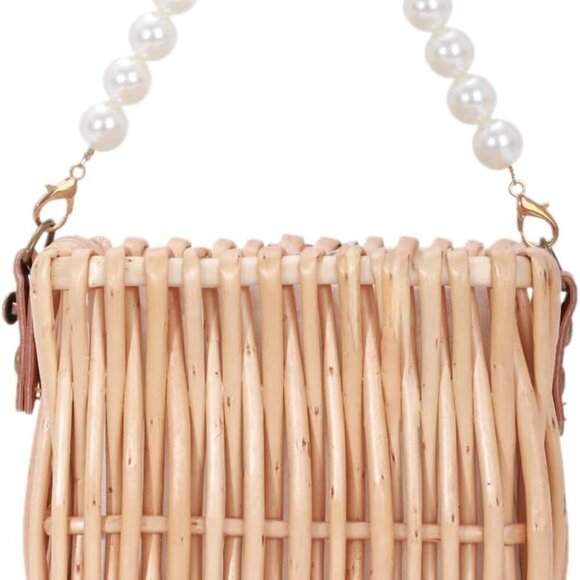 Bags | Rattan Beach Bag Small Woven Straw Purse Summer Vacation ...
